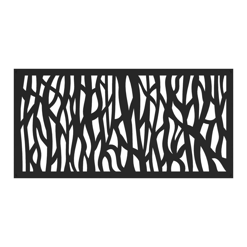 Barrette Outdoor Living 2 ft. x 4 ft. Sprig Black Polypropylene ...