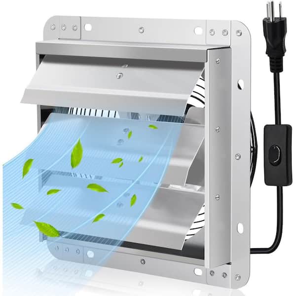 KIWDZFU 14 Inch Shutter Exhaust Fan 1088 CFM Wall Mount Ventilation Fan ...