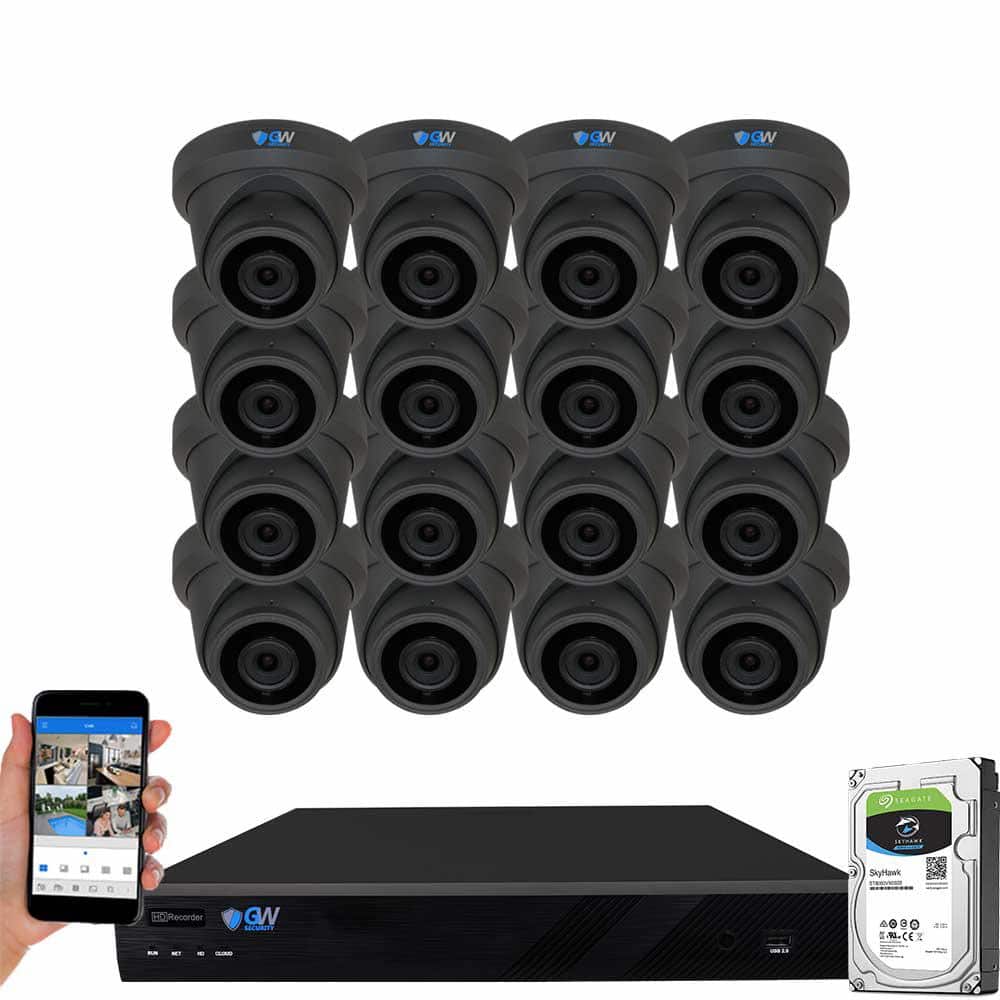 GW Security 16-Channel 8MP 4TB NVR Security Camera System 16 Wired ...