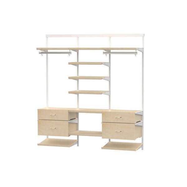 Everbilt Genevieve 6 ft. Birch Adjustable Closet Organizer Double Long ...