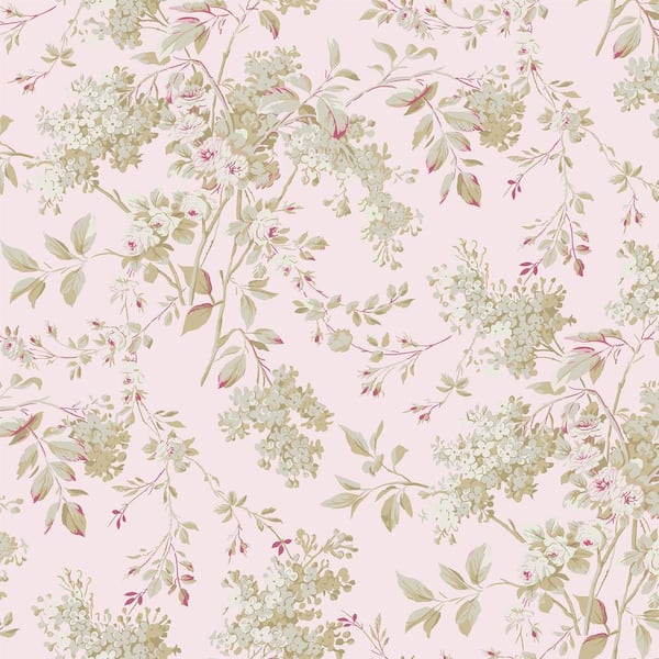 Shabby Chic Chelsea Pink Wallpaper Sample 12512494 - The Home Depot