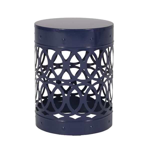 Outdoor Metal Side Table-Modern Powder-Coated Iron End Table with ...