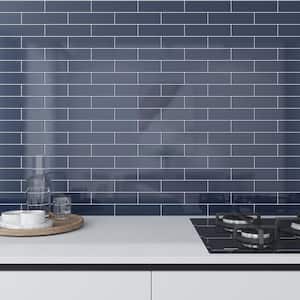 Apollo Tile Arte 1.97 in. x 7.87 in. Glossy Green Ceramic Subway Wall ...