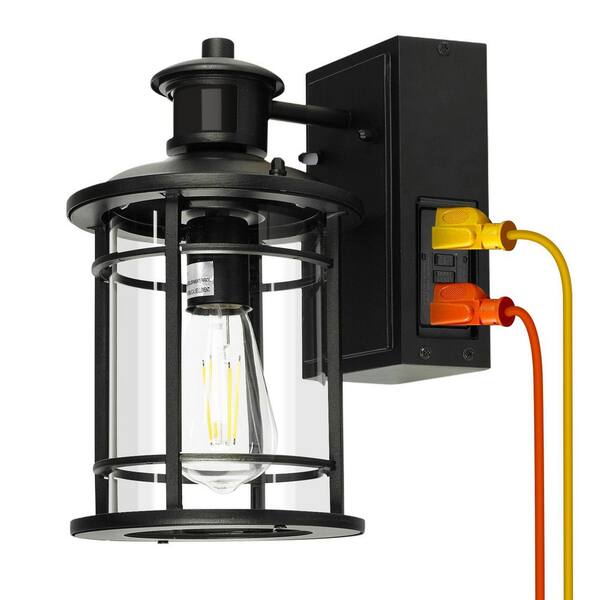 INFINITEINSPIRE HOME LLC 10.2 in. Black Motion Sensing Dusk to Dawn ...