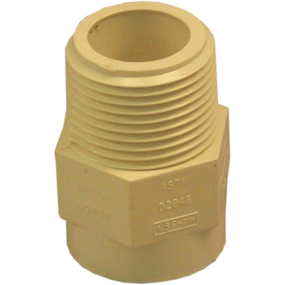 3/4 in. CPVC CTS MPT x S Male Adapter 50407 - The Home Depot