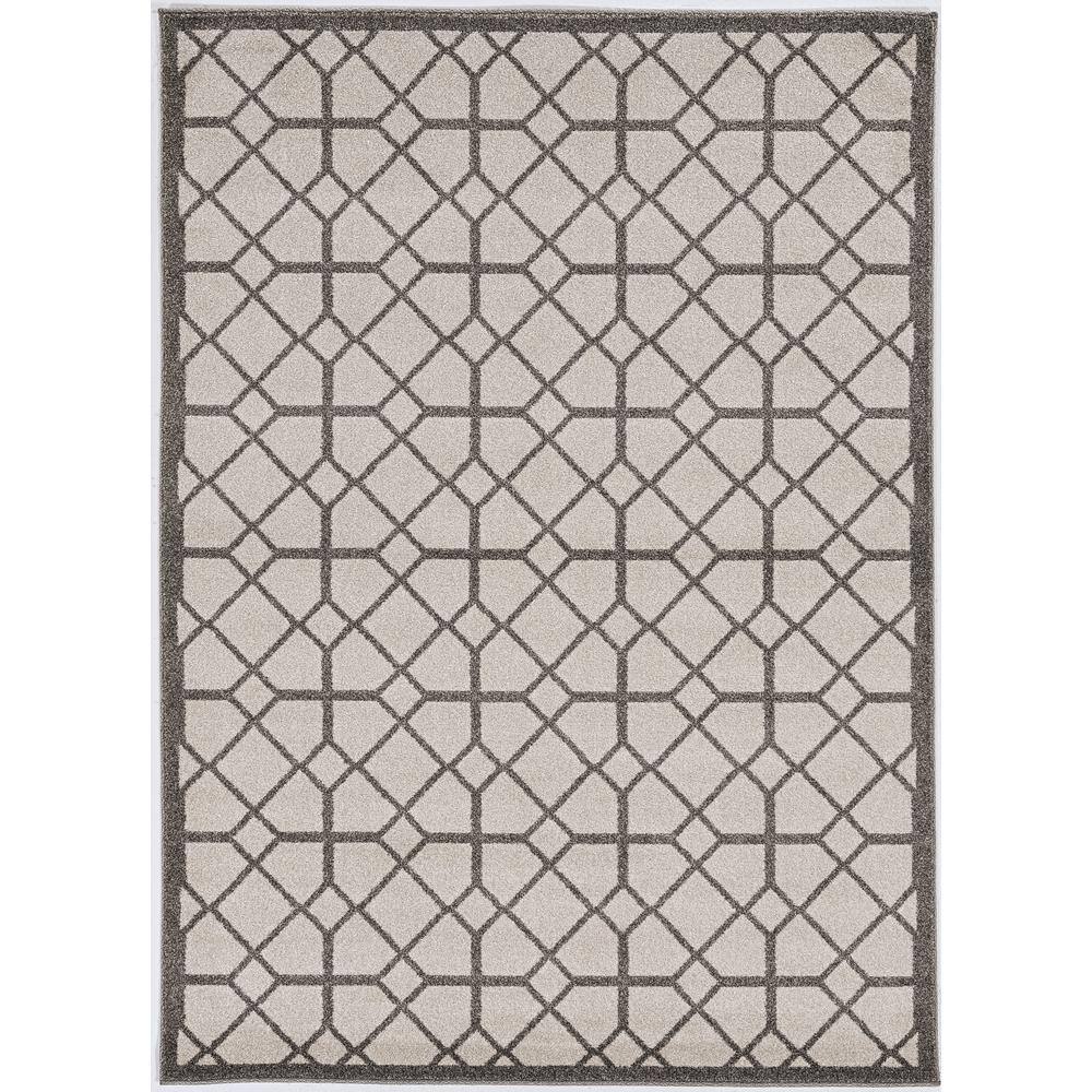 MILLERTON HOME Nova Ivory/Gray 5 ft. x 8 ft. Trellis FarmHouse Outdoor ...