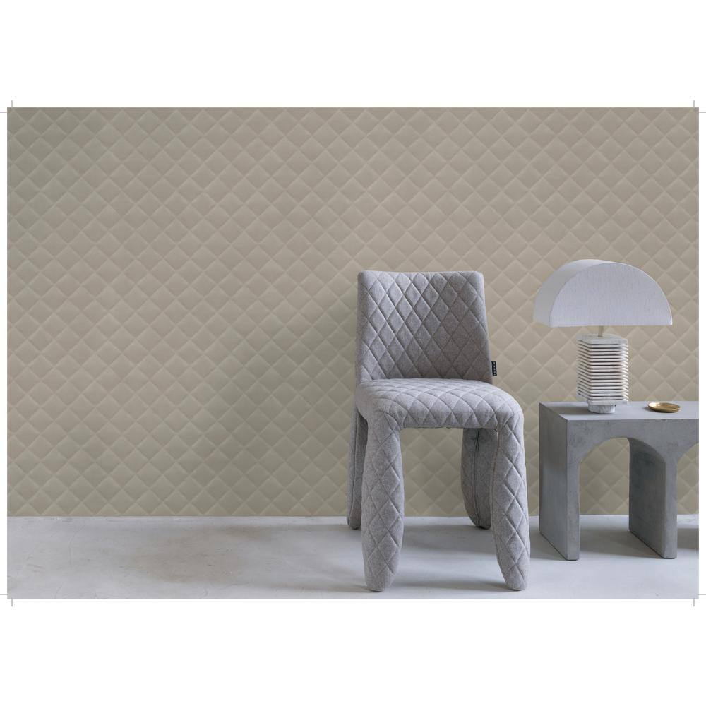 Walls Republic White 3D Geometric Cushion Print Non-Woven Paper Paste ...