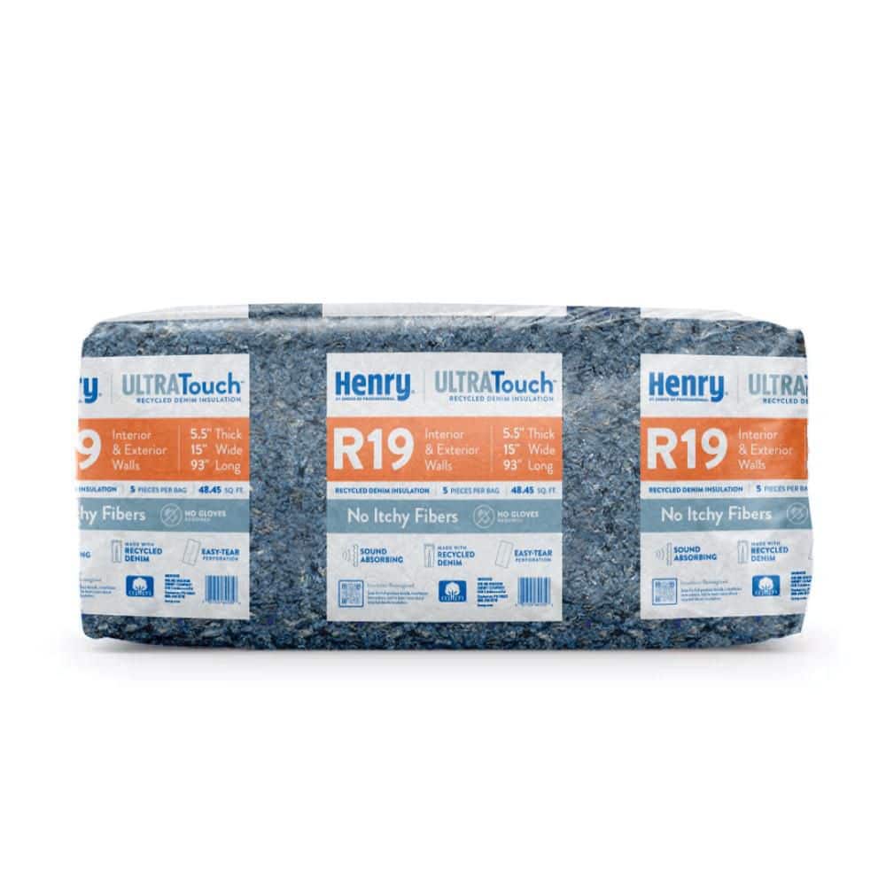 Henry R19 ULTRATouch Recycled Denim Insulation Batt 15 in. x 93 in ...