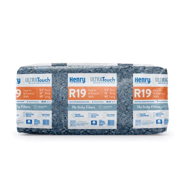 Henry R19 ULTRATouch Recycled Denim Insulation Batt 15 in. x 93 in ...