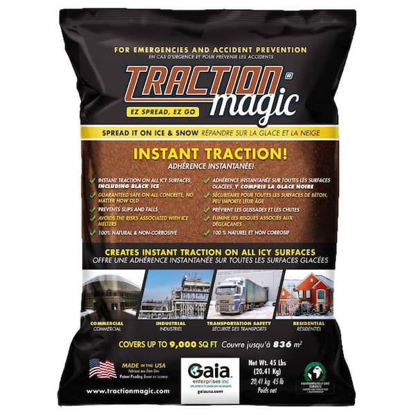 Traction Magic 45 lb. 100% Natural 2-Part Granule Ice Traction System ...