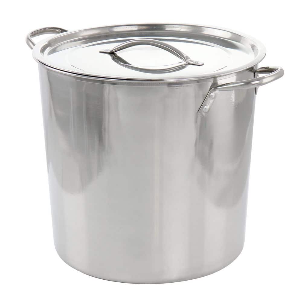 GIBSON EVERYDAY Whittington 16 qt. Stainless Steel Stock Pot with Lid ...