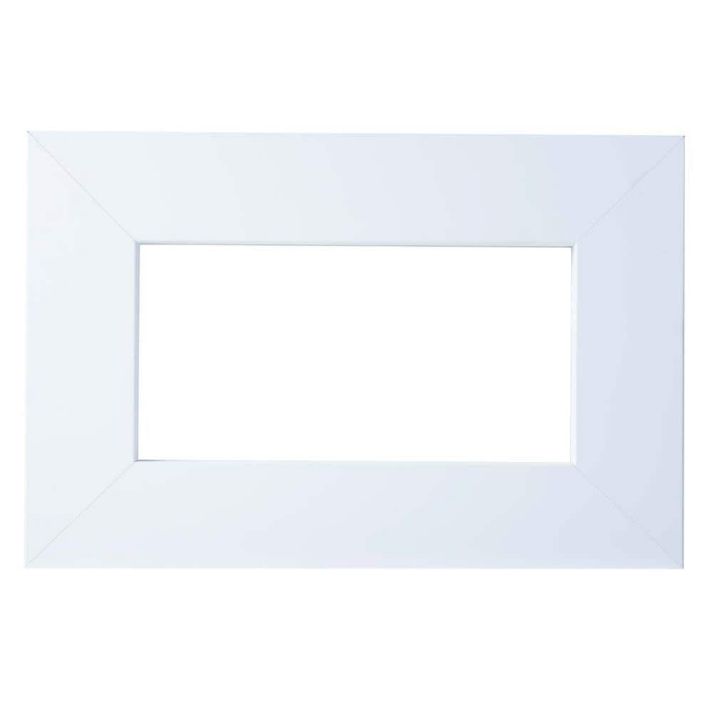 MirrorChic Gallery 60 in. W x 42 in. H DIY Mirror Frames Kit in White ...
