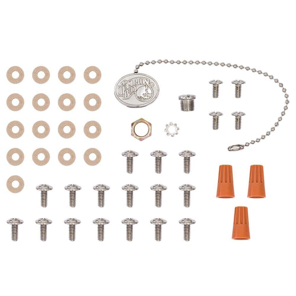 Hampton Bay Mounting Hardware for Andross 48 in. Brushed Nickel Ceiling ...