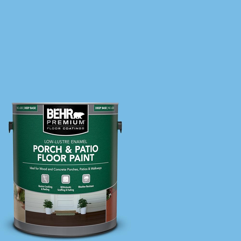 BEHR PREMIUM 1 gal. #550B-4 Costa Rica Blue Low-Lustre Enamel Interior ...