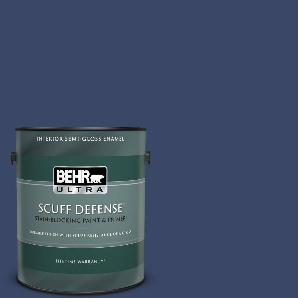 BEHR ULTRA 1 gal. #MQ5-14 Bon Nuit Extra Durable Semi-Gloss Enamel ...