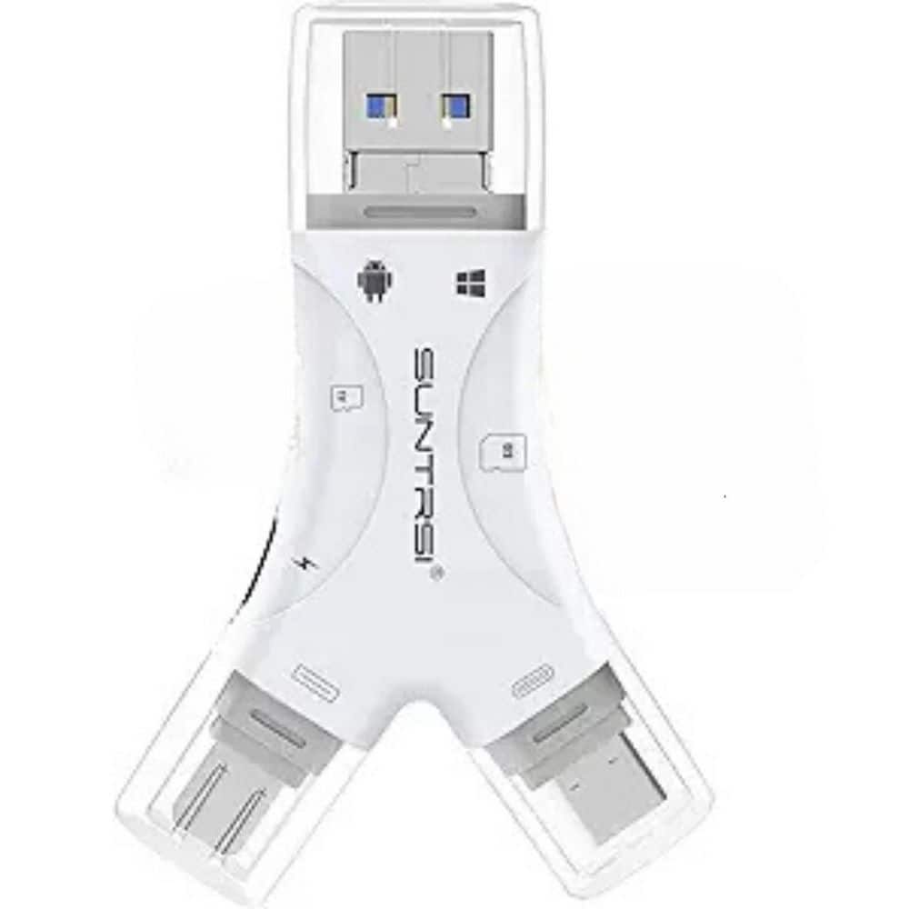 EKIEUDL 4-in-1 Micro SD Card Reader Adapter, Plug and Play with ...