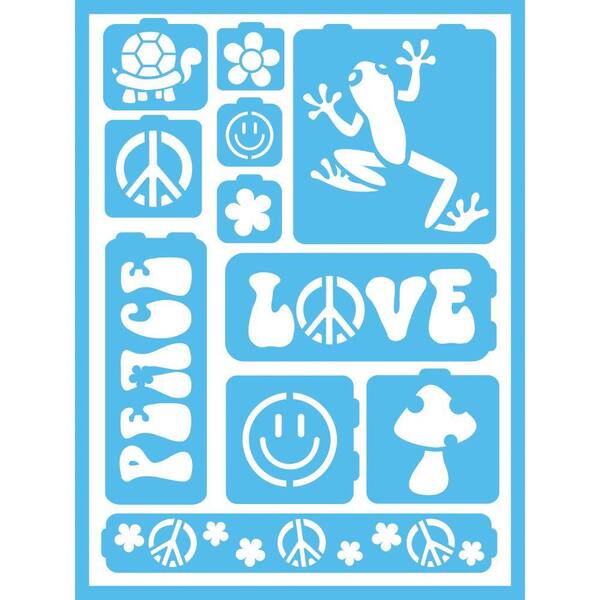 Americana Just Groovy Self-Adhesive Stencil-AGS200-A - The Home Depot