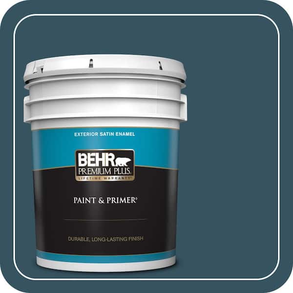 BEHR PREMIUM PLUS 5 gal. #MQ5-24 Opera Glasses Satin Enamel Exterior ...