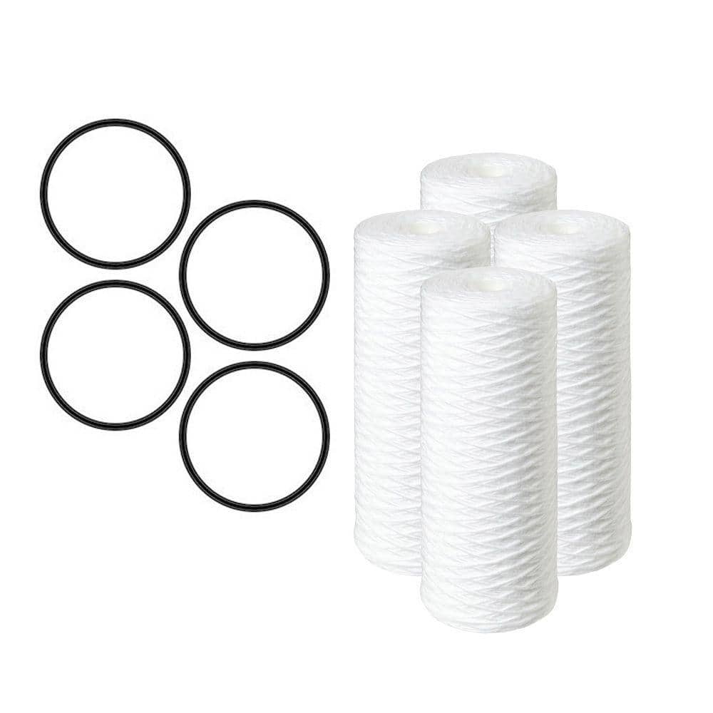 PENTAIR 10 in. 5 Micron Sediment Walter Filter Cartridge (4-Pack) PC40 ...