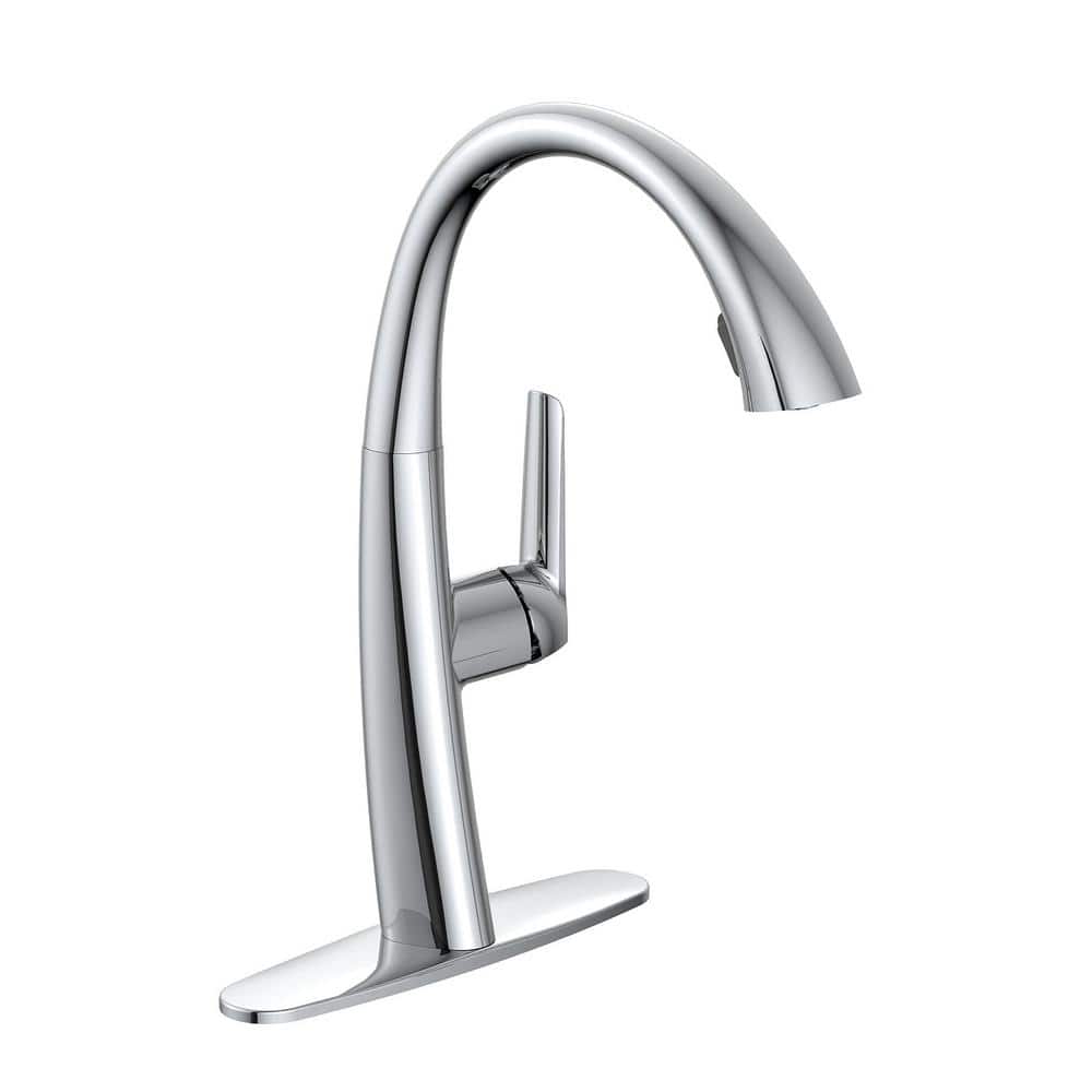 Glacier Bay Deveral Single-Handle Pull Down Sprayer Kitchen Faucet in ...