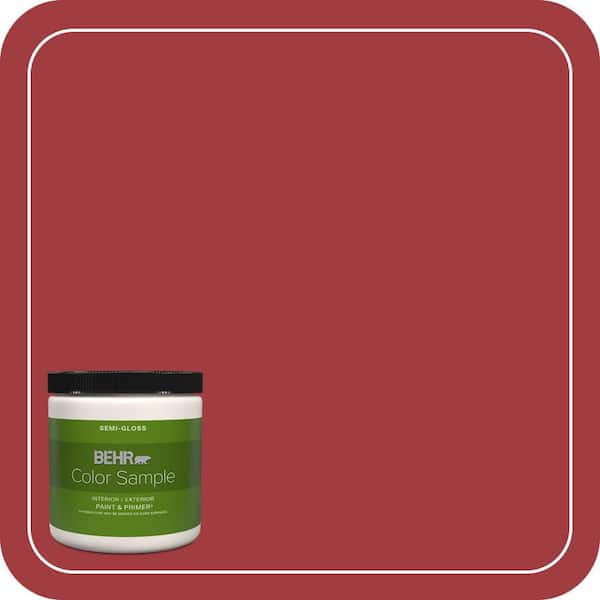 BEHR PREMIUM PLUS 8 oz. #S-G-150 Ruby Ring Semi-Gloss Interior/Exterior ...