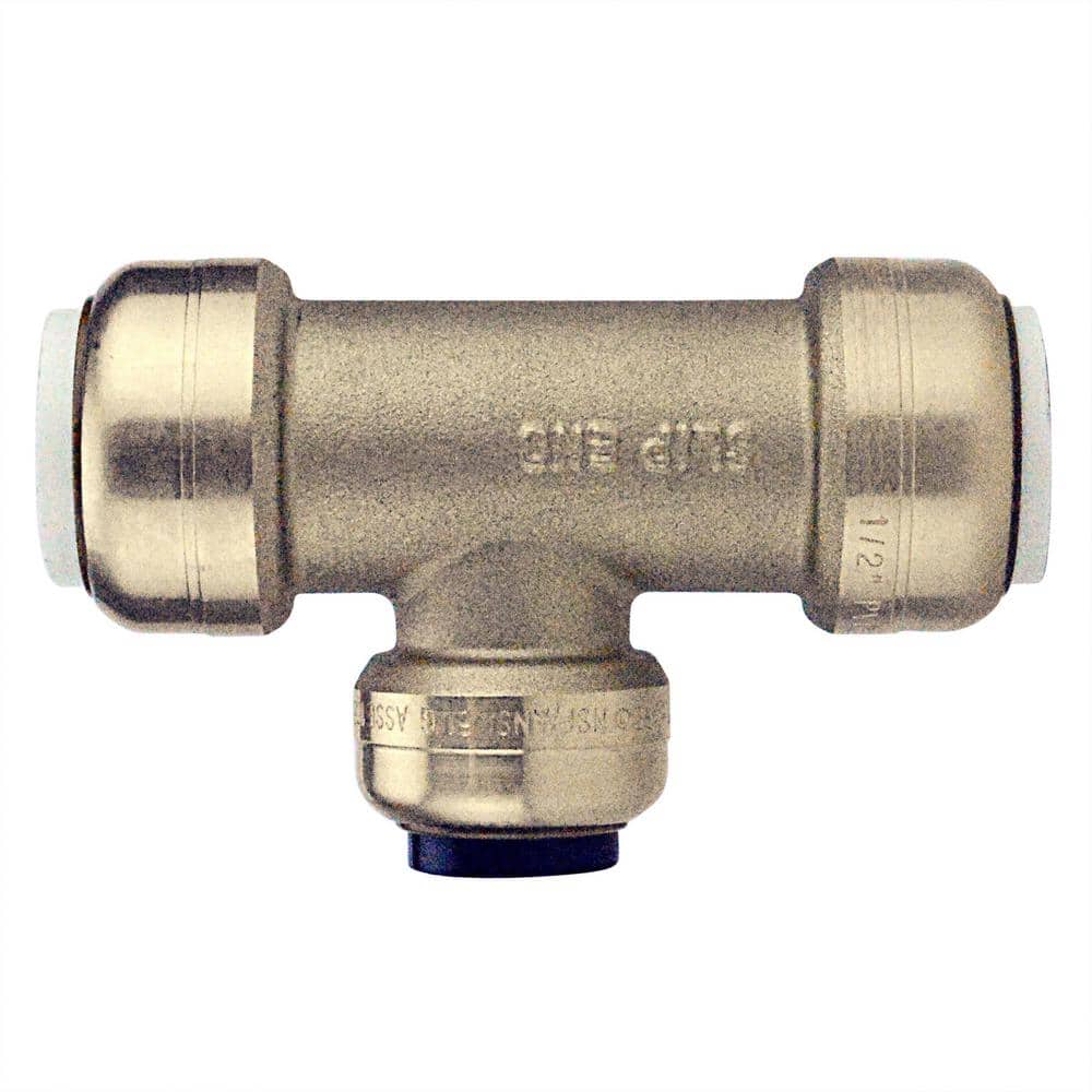 Tectite 1/2 in. IPS x 1/2 in. IPS x 1/2 in. CTS Brass Push-To-Connect ...
