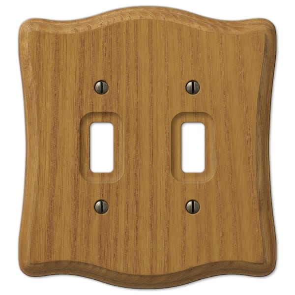 AMERELLE Austin 2 Gang Toggle Wood Wall Plate - Tavern Oak C176TT - The ...