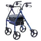 Hugo Mobility Portable Rollator Rolling Walker with Seat, Backrest and ...