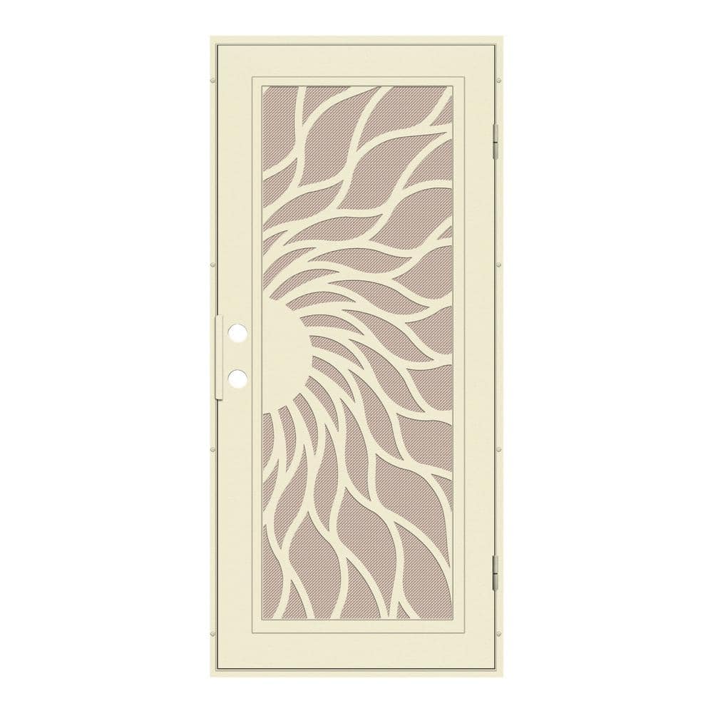 Unique Home Designs Sunfire 32 in. x 80 in. Left Hand/Outswing Beige ...