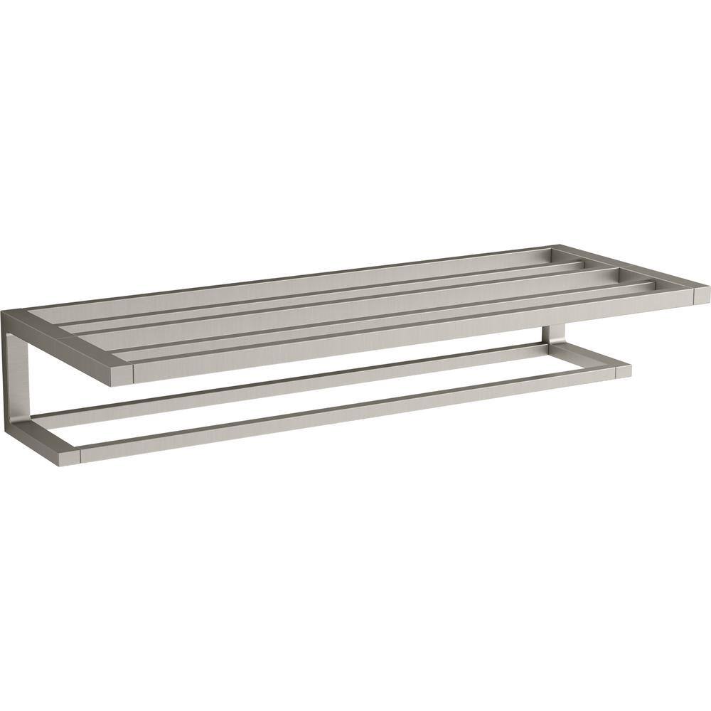 KOHLER Draft Single Towel Rack in Vibrant Brushed Nickel K-22568-BN ...