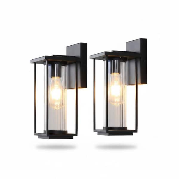 Large Porch Wall Lights Outdoor, Black Wall Sconce Lamp, Waterproof ...