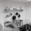 AMGOOD 12 in. W x 60 in. D Stainless Steel Wall Mounted Pot Rack with ...