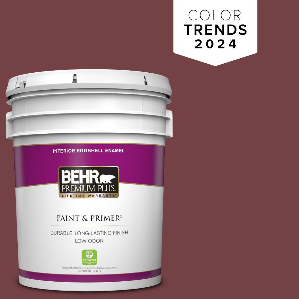 BEHR PREMIUM PLUS 5 gal. #MQ1-15 Rumors Eggshell Enamel Low Odor ...