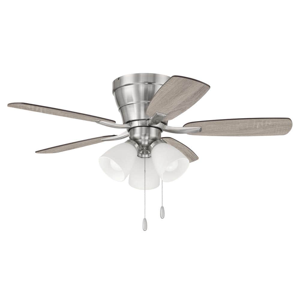 CRAFTMADE Wheeler 3-Light 42 in. Indoor Brushed Polished Nickel Finish ...