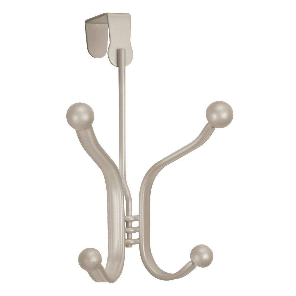 iDesign Lyra J-Hook Double Robe/Towel Hook in Silver 53397 - The Home Depot