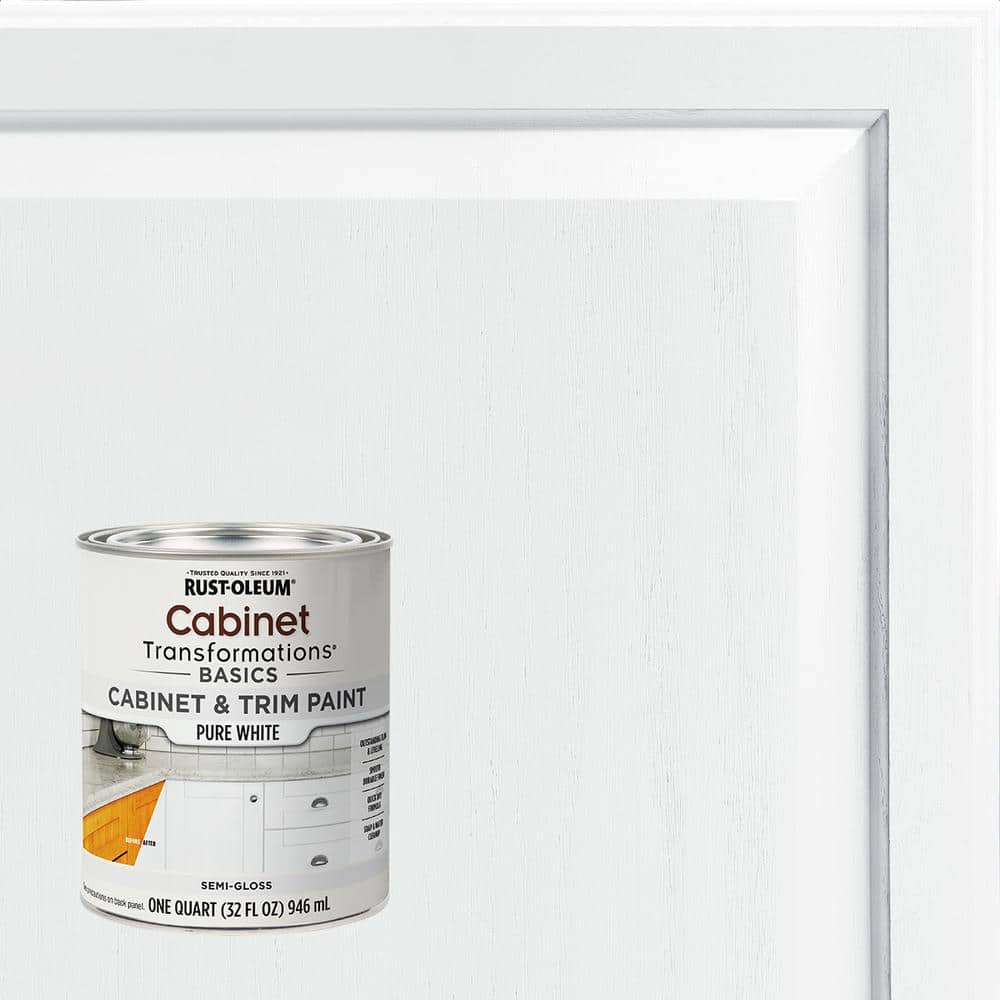 Rust-Oleum Transformations 1 qt. Pure White Cabinet Paint (4 Pack ...