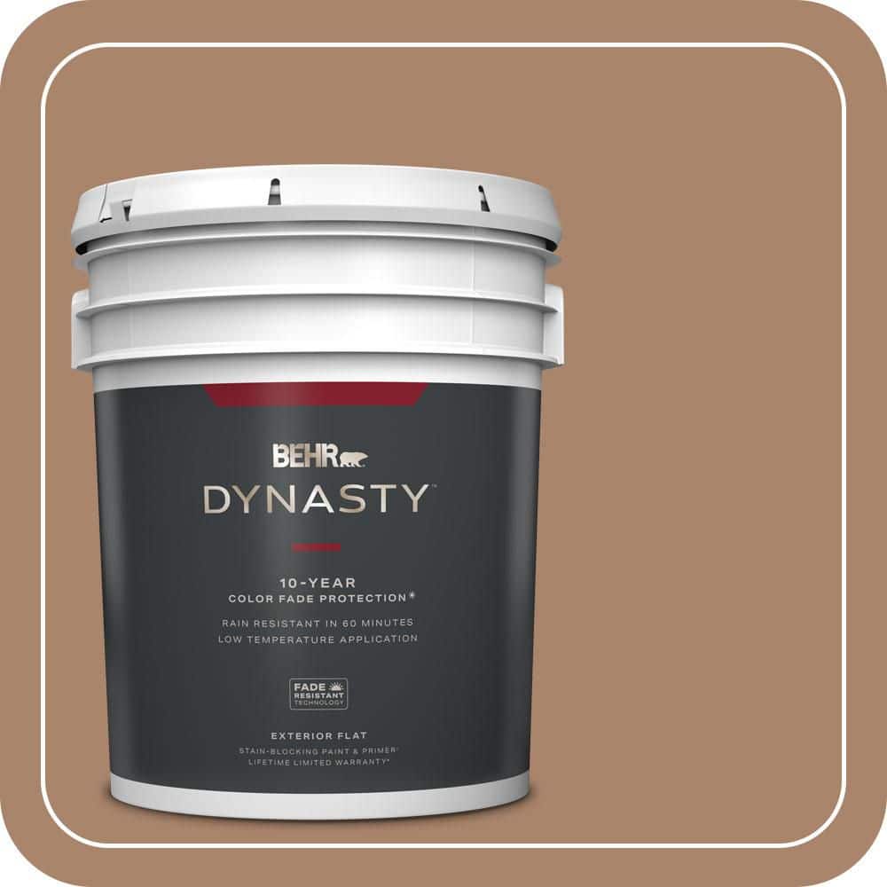 BEHR DYNASTY 5 gal. #S220-5 Nutshell Flat Exterior Stain-Blocking Paint ...
