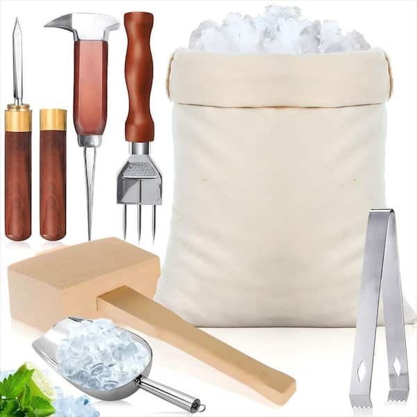 OGETFUUR 7-Piece Stainless Steel Ice Chipper Tea Knife with Wooden ...