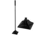 WaLensee 8 in. x 8 in. Steel Tamper with 48 in. Steel Handle Garden ...