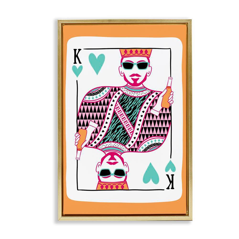Stupell Industries King of Hearts & Drink by JJ Design House LLC Gold ...