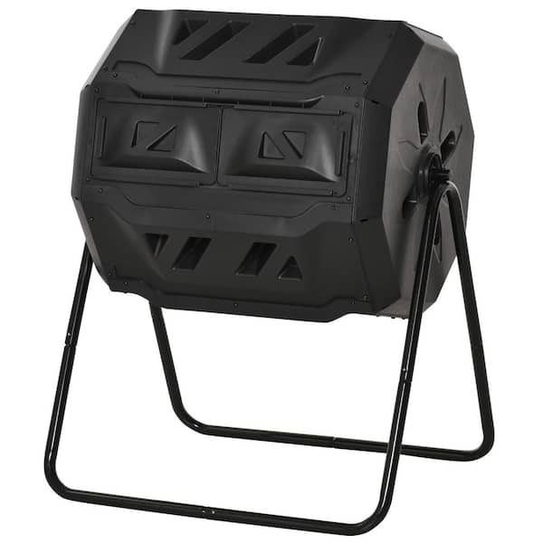 TUYOHW 43 Gal. Outdoor Stationary Compost Bin-Heavy-Duty Garden ...
