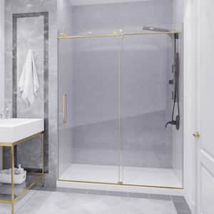 ANZZI Madam Series 56 to 60in. X 76in. H Sliding Frameless Shower Door ...