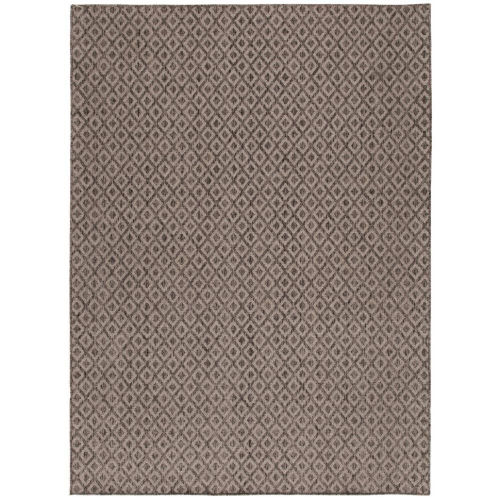StyleWell Grey 5 ft. x 7 ft. Traditional Polypropylene Indoor/Outdoor ...