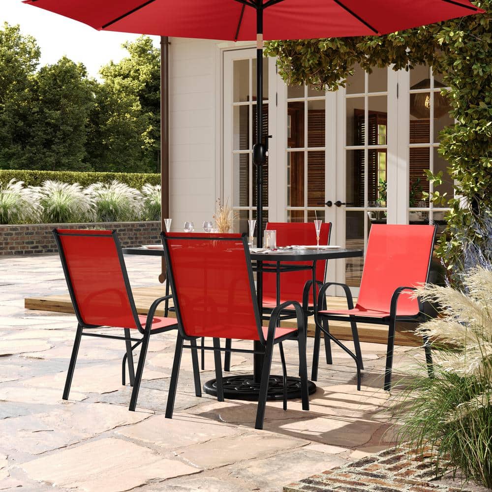 Carnegy Avenue Black 5-Piece Metal Patio Conversation Set CGA-FV-533818 ...