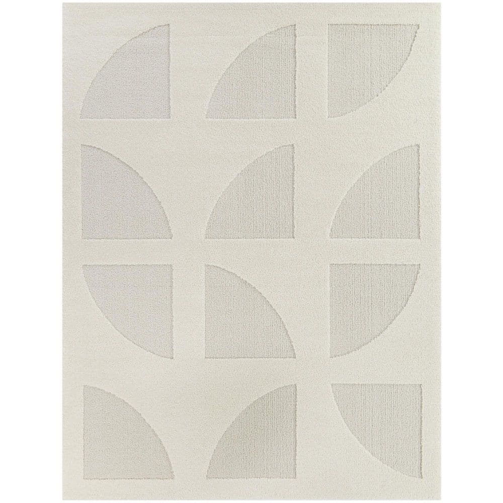 BALTA Merrill Cream 5 ft. 3 in. x 7 ft. Geometric Area Rug 3101468 ...