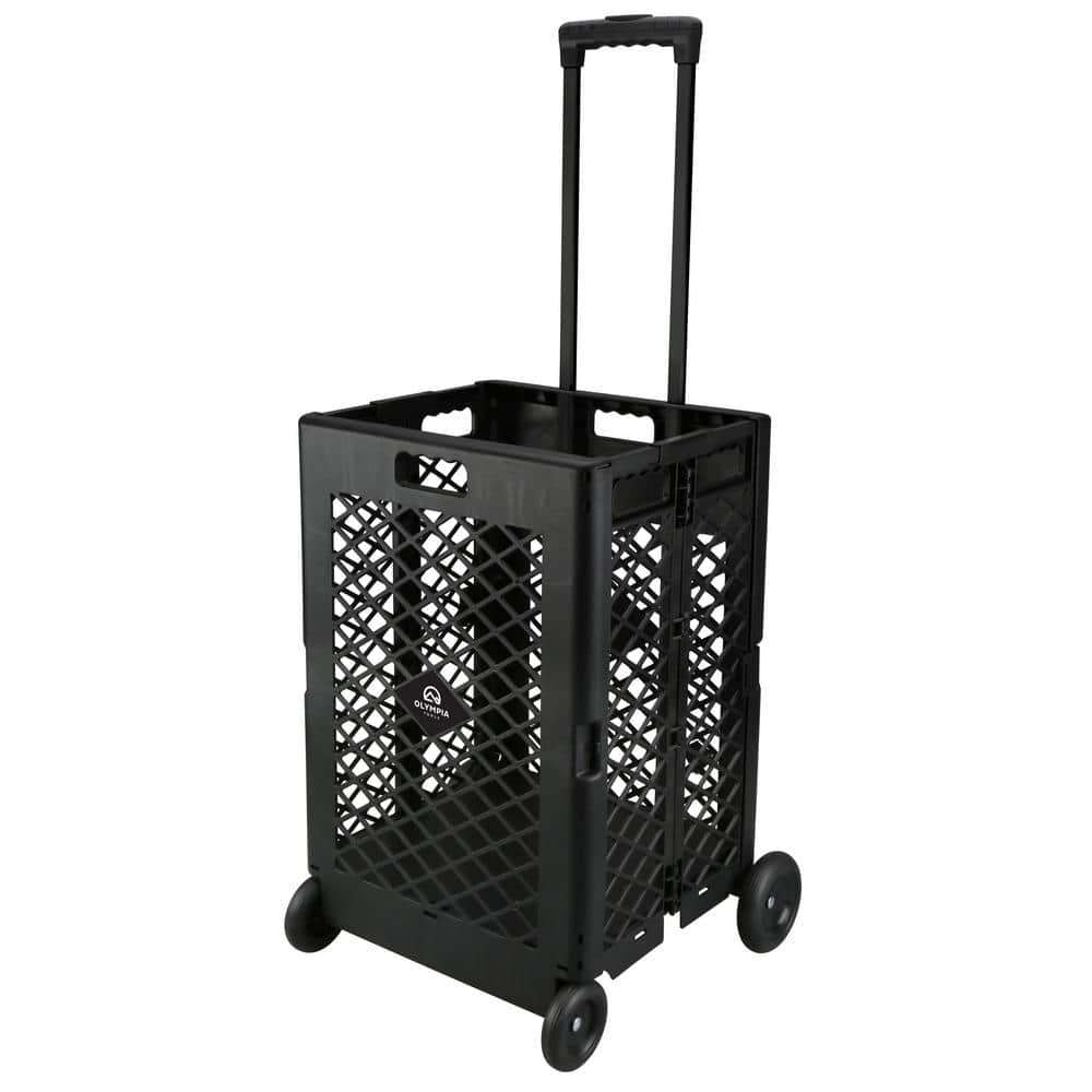 PACK-N-ROLL 17 in. W Mesh Rolling Utility Cart 410-467-0111 - The Home ...