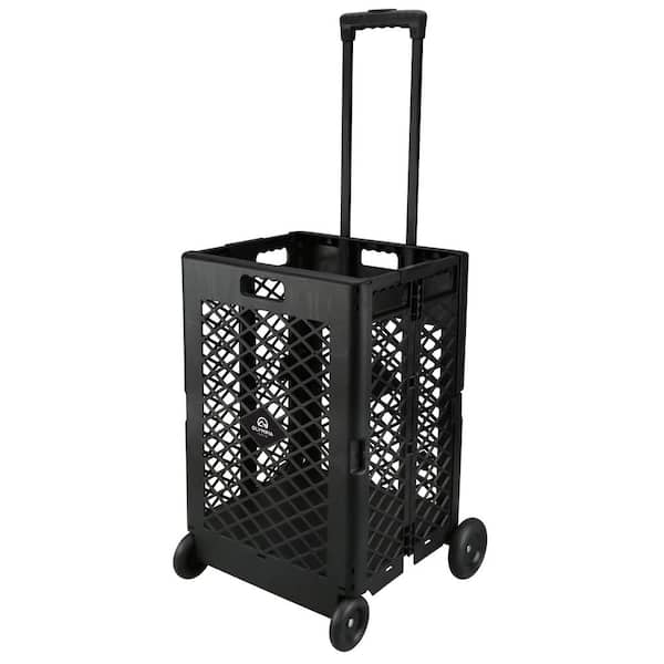 PACK-N-ROLL 17 in. W Mesh Rolling Utility Cart 410-467-0111 - The Home ...