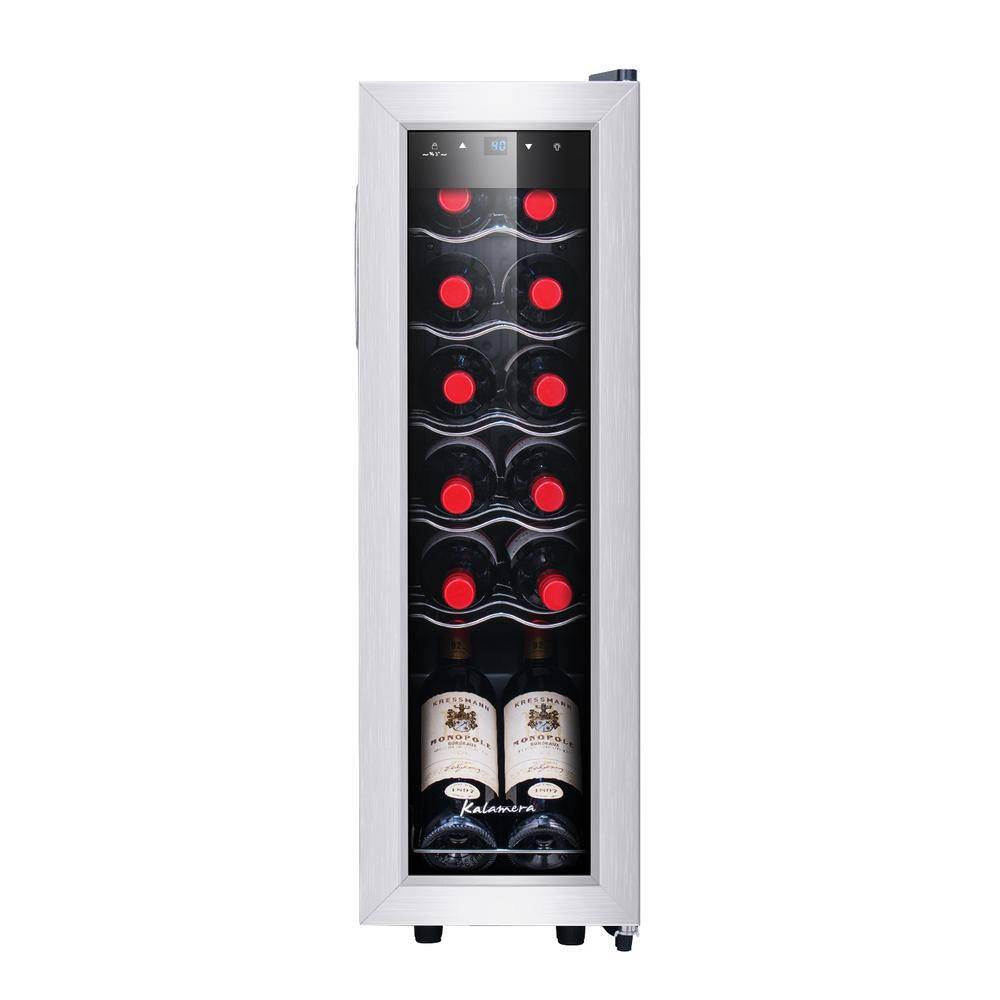 Kalamera Single Zone 12 Bottle Free Standing Compressor Wine Cooler Kalamera Single Zone 12 Bottle Free Standing Compressor Wine Cooler