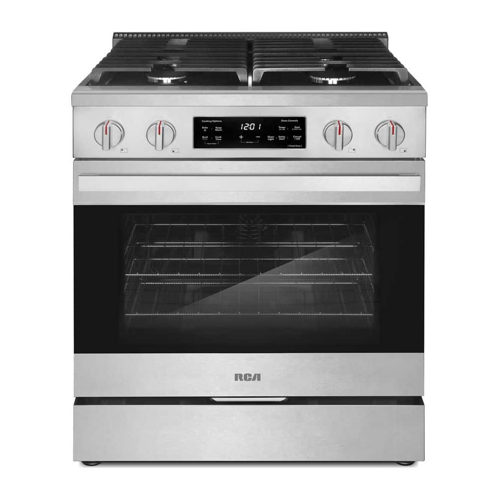 RCA 30 in. Heritage Collection 4.6 cu. ft. Gas Range with 4-Sealed Burners and Convection Oven ...