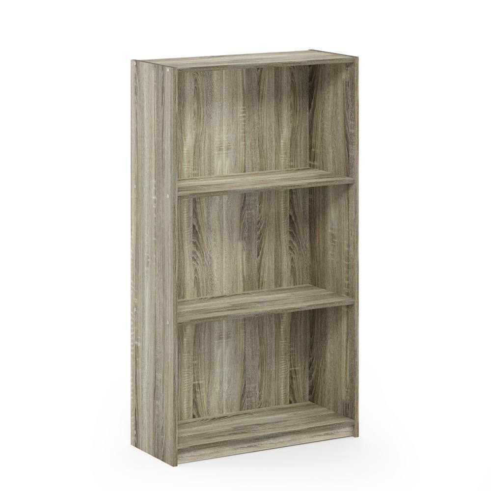 Furinno 39.5 in. Tall Sonoma Oak 3-Shelves Etagere Bookcases 99736OK - The Home Depot